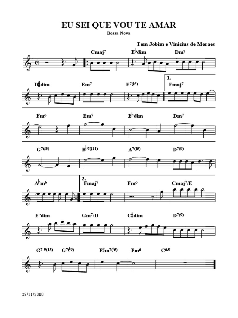 Eu Sei Que Vou Te Amar | PDF