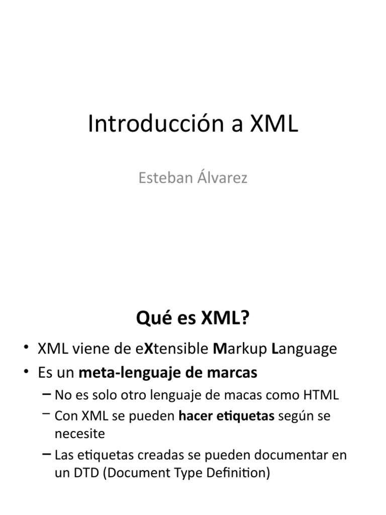 1.introducción A XML | PDF | Xml | Lenguaje de marcado