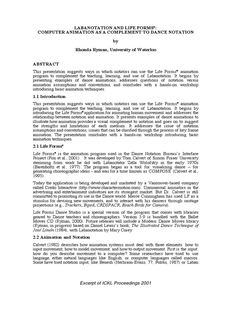 Labanotation and Life Forms - ICKL - International Council of (PDFDrive ...