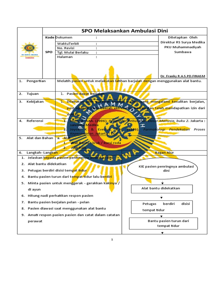 Panduan Ambulasi Dini Pasien Rumah Sakit | PDF
