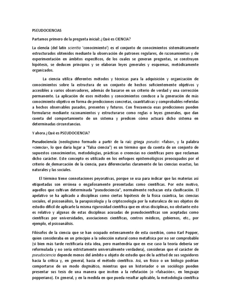 PSEUDOCIENCIAS | PDF | Pseudociencia | Science