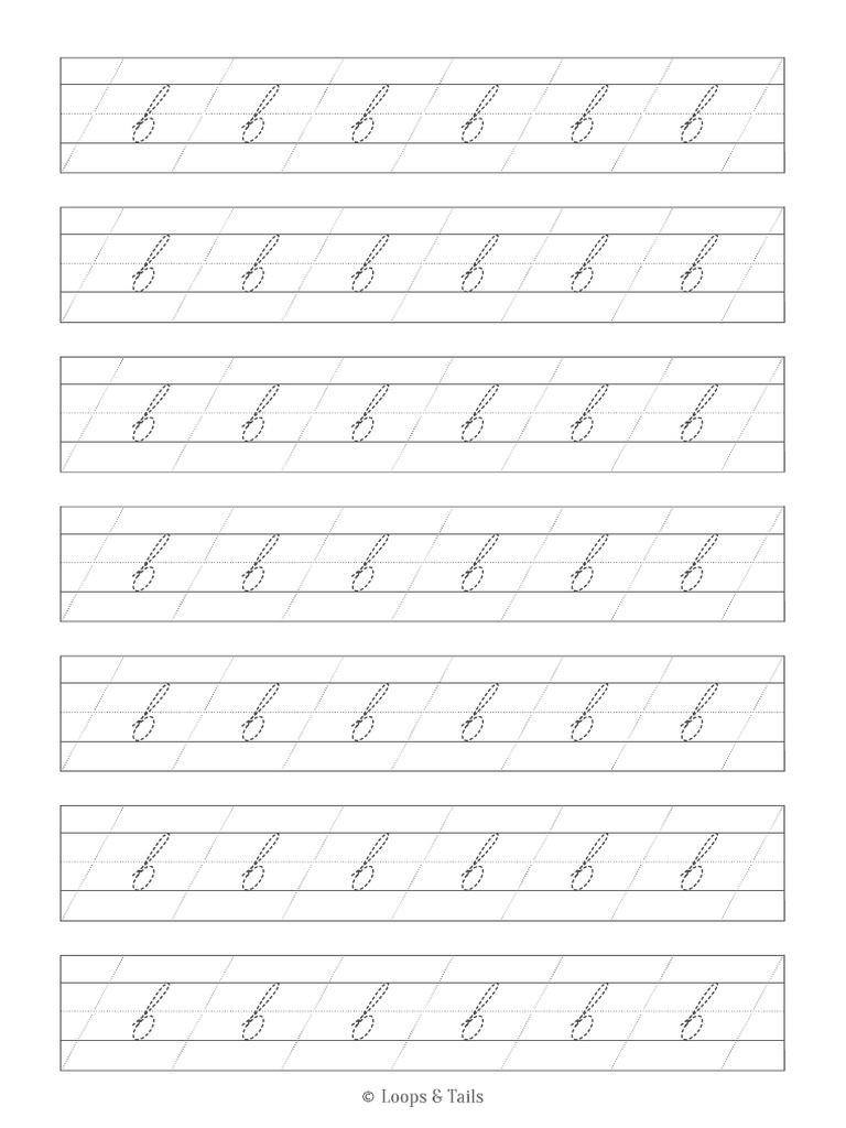 Cursive Worksheet Lowercase B | PDF