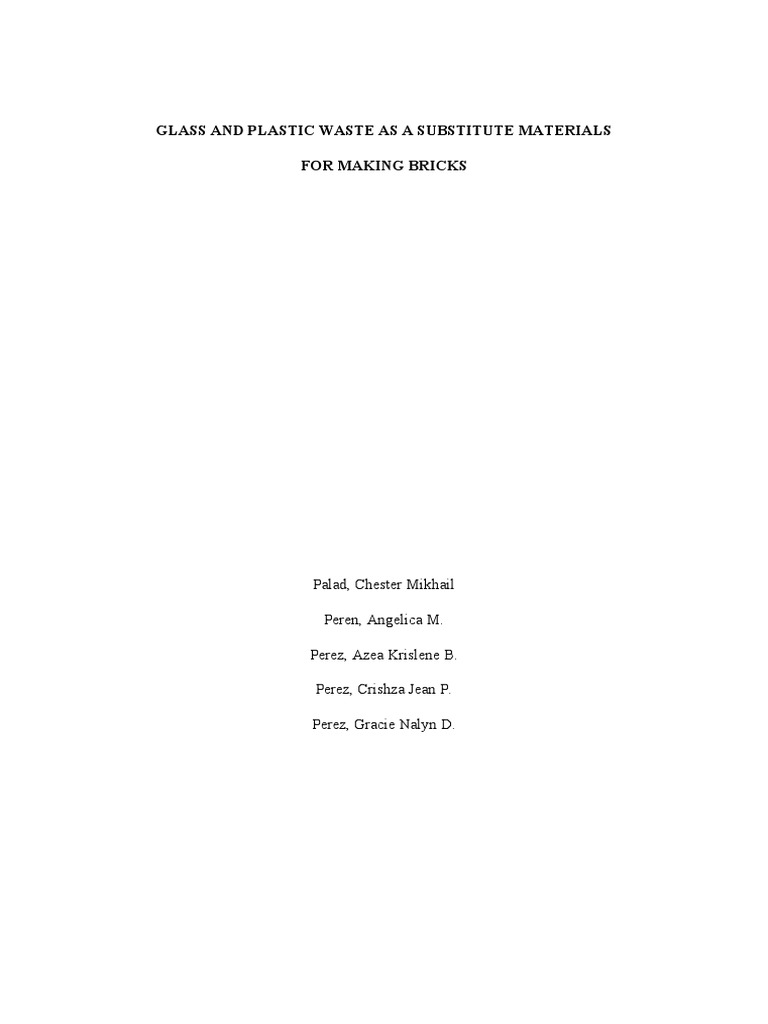 G12 Research 1 | PDF | Concrete | Recycling