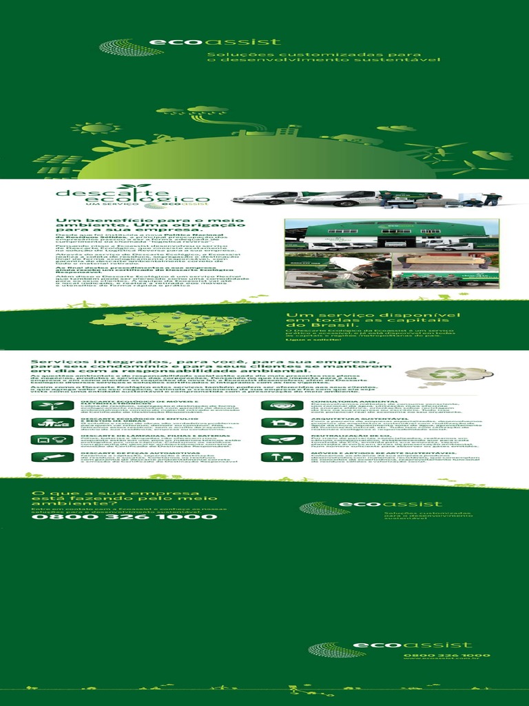 Design, Propaganda # Folder Ecoassist Serviços Sustentáveis | PDF