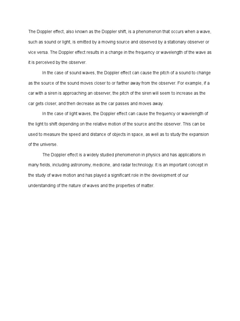 The Doppler Effect | PDF