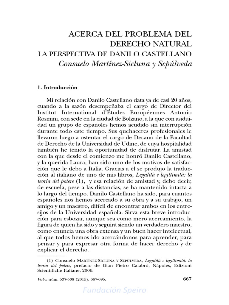 Acerca Del Problema Del Derecho Natural - La Perspectiva de Danilo ...