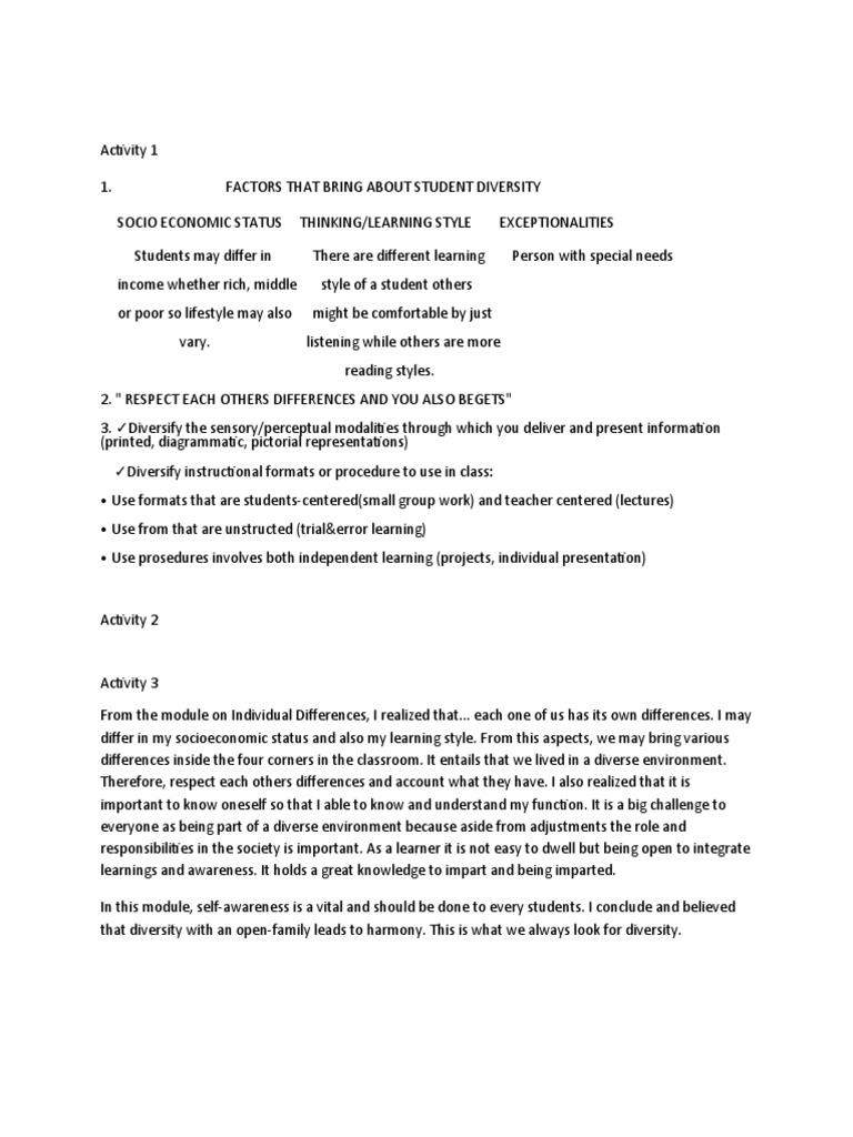 Individual Differences | PDF | Wellness | Science & Mathematics