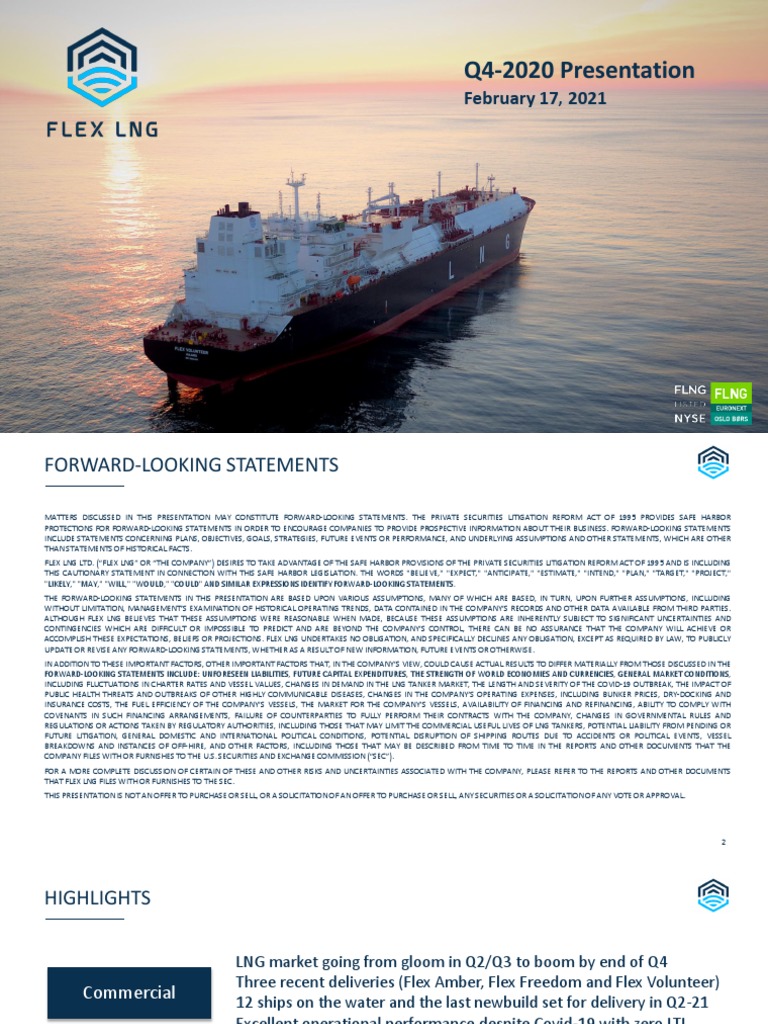 FLNG Q4-2020 Presentation VF | PDF | Equity (Finance) | Loans