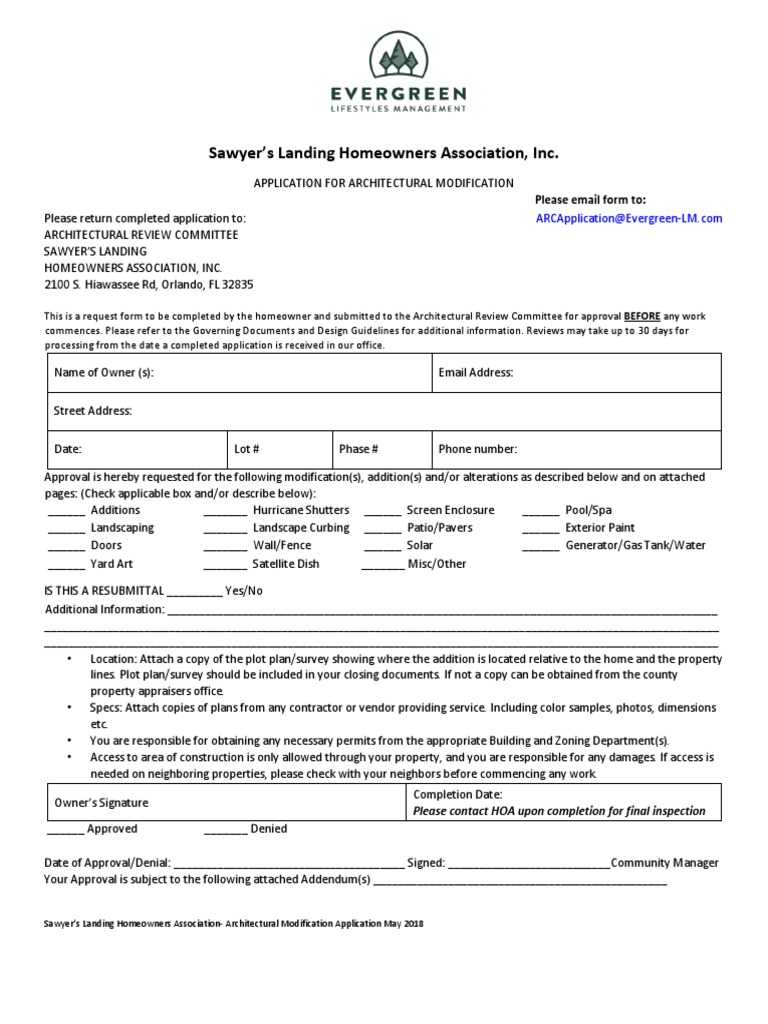 Sawyer's Landing-ACC Application | PDF | Technology & Engineering