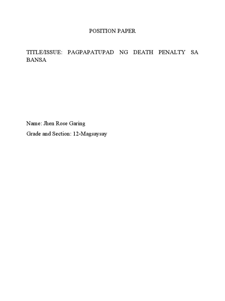 Position Paper | PDF