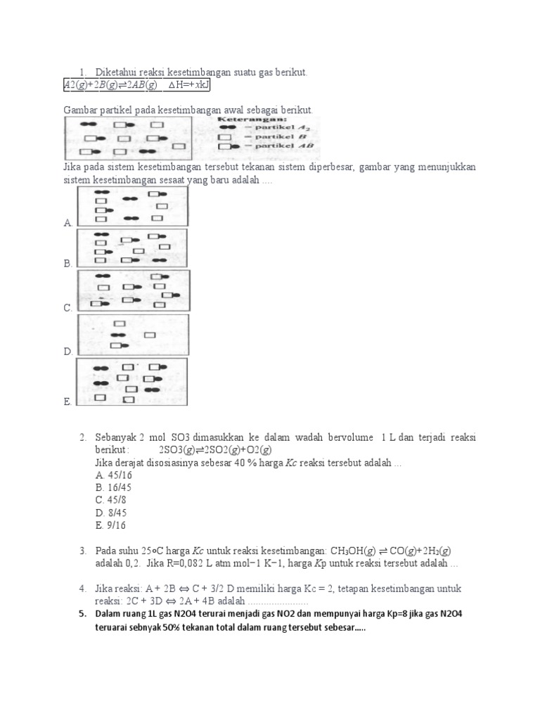 Diketahui Reaksi Kesetimbangan Suatu Gas Berikut | PDF | Teknologi & Rekayasa