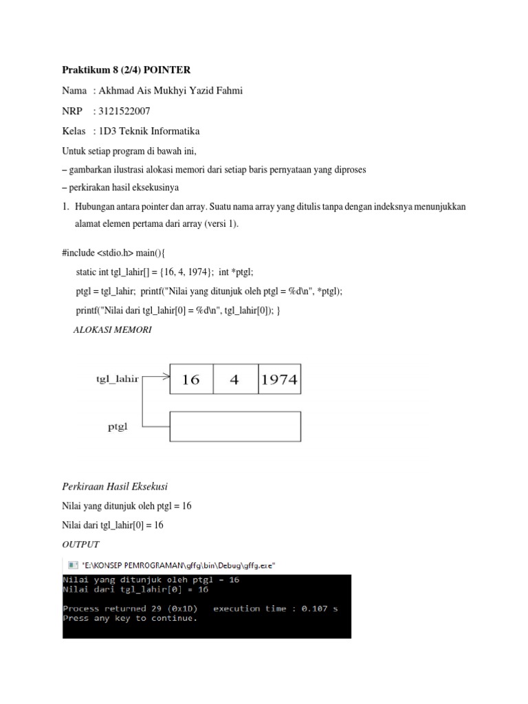 Praktikum 8.2 Akhmad Ais 007 | PDF