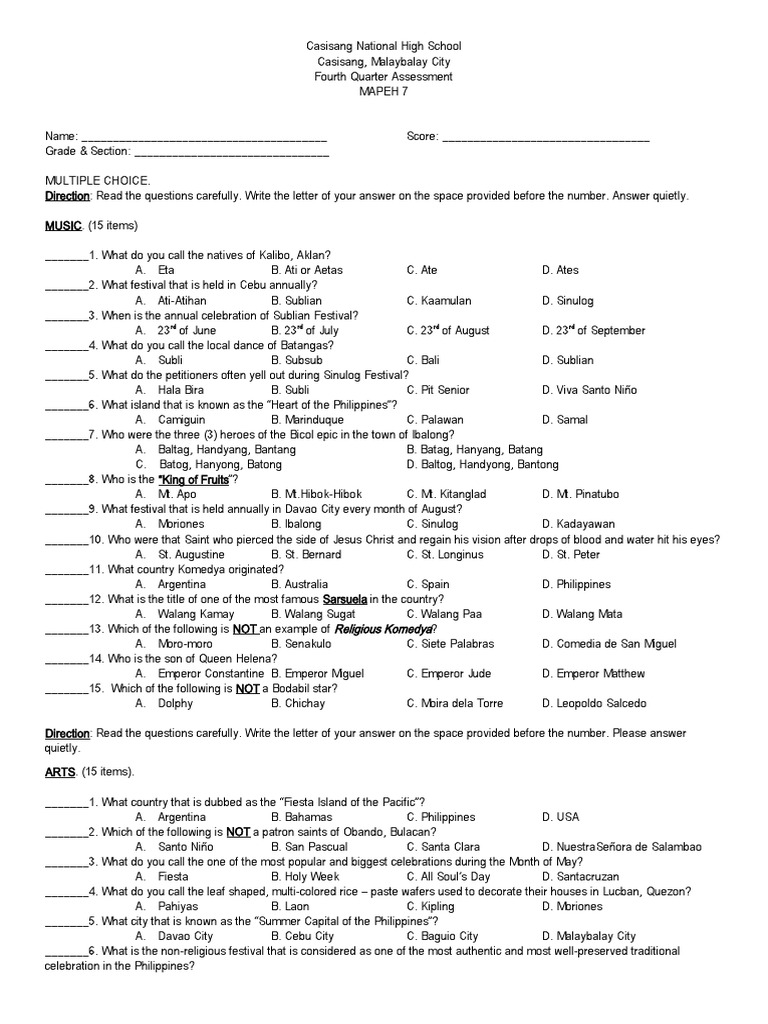 4th Grading Exam g7 | PDF | Allergy | Heart