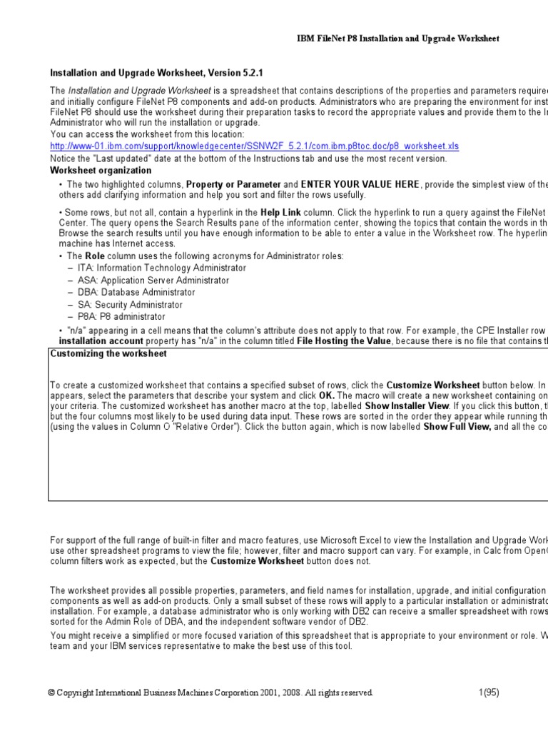 p8 Worksheet | PDF | Application Software | Installation (Computer ...