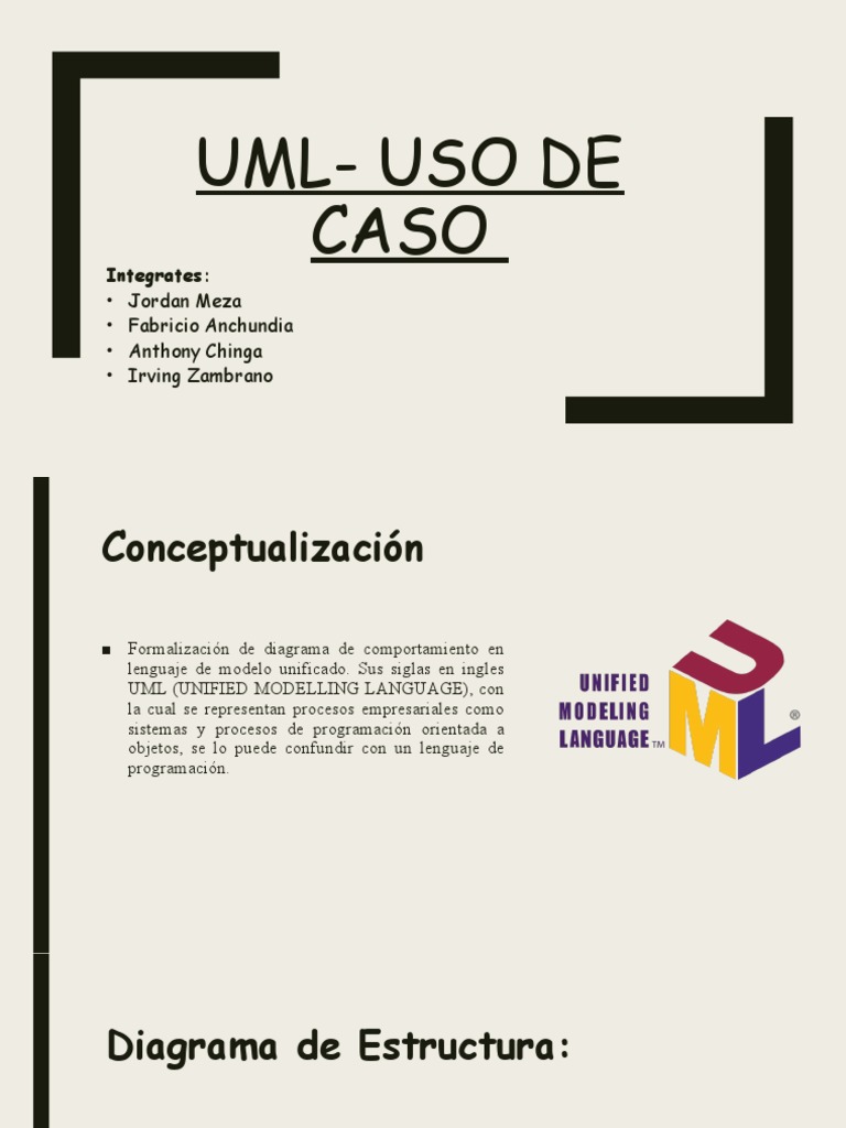 Caso de Uso UML | PDF | Lenguaje de modelado unificado | Caso de uso