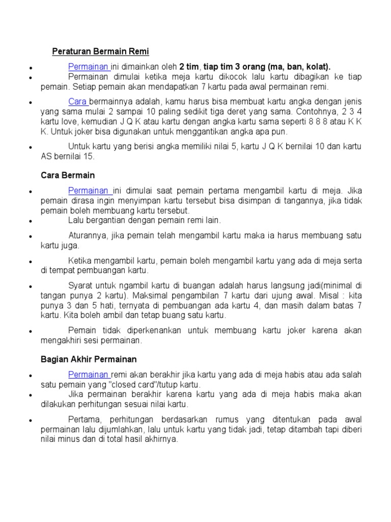 Aturan Lomba | PDF