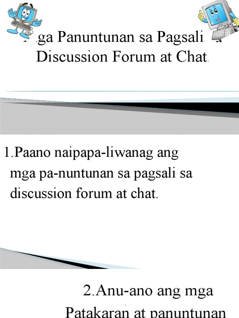 Ict Discussion Forum Chat | PDF