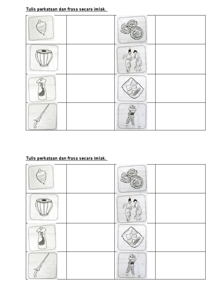 Bahasa Melayu Tahun 2 (Pemulihan) : Tulis Secara Imlak | PDF