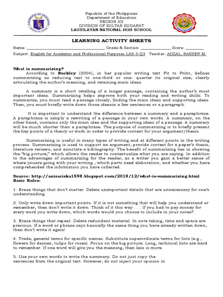 Las 3-Eapp Q3 | PDF Las 3-Eapp Q3 | PDF