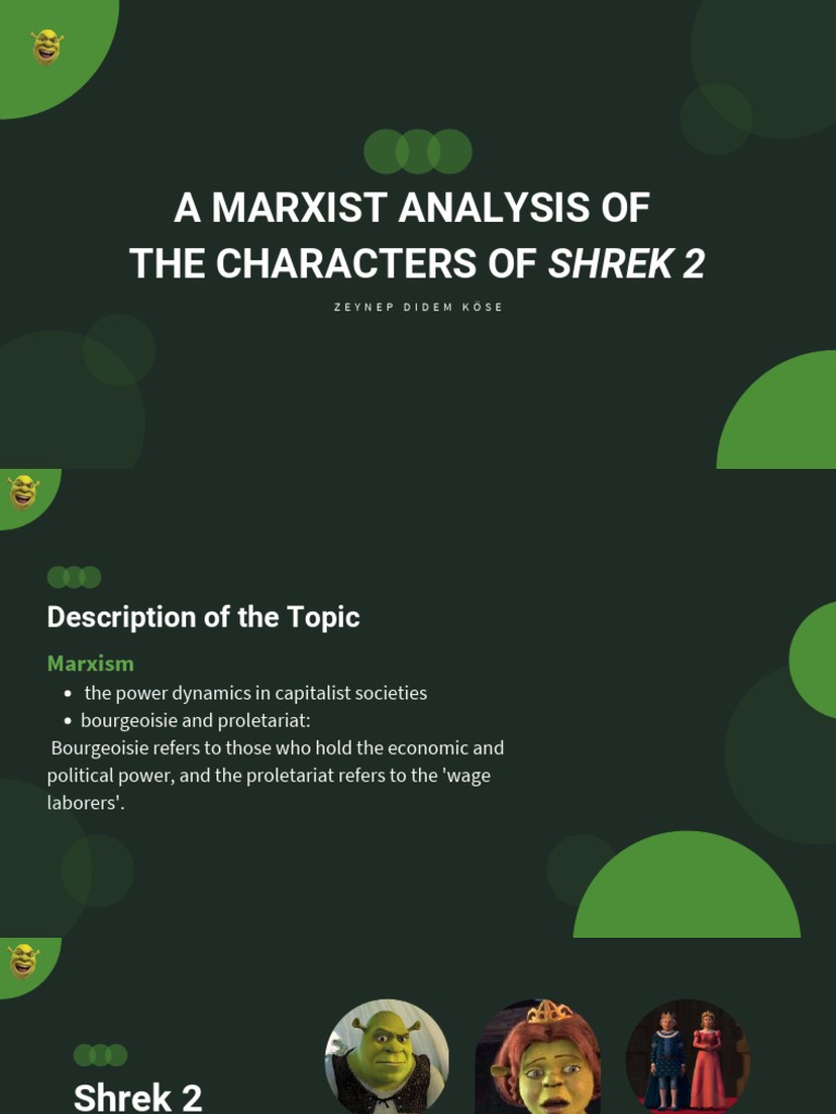 A Marxist Analysis of The Characters of Shrek 2 | PDF | Marxism | Karl Marx