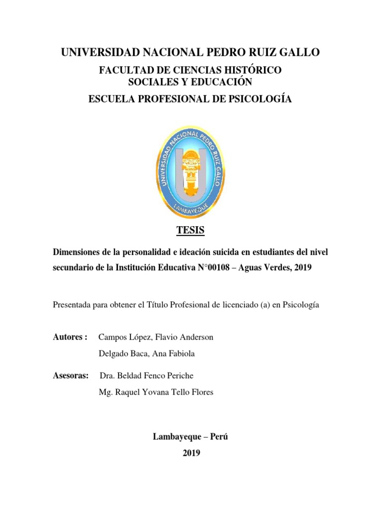 Personalidad e Ideación Suicida en Secundaria | PDF | Suicidio | Ansiedad