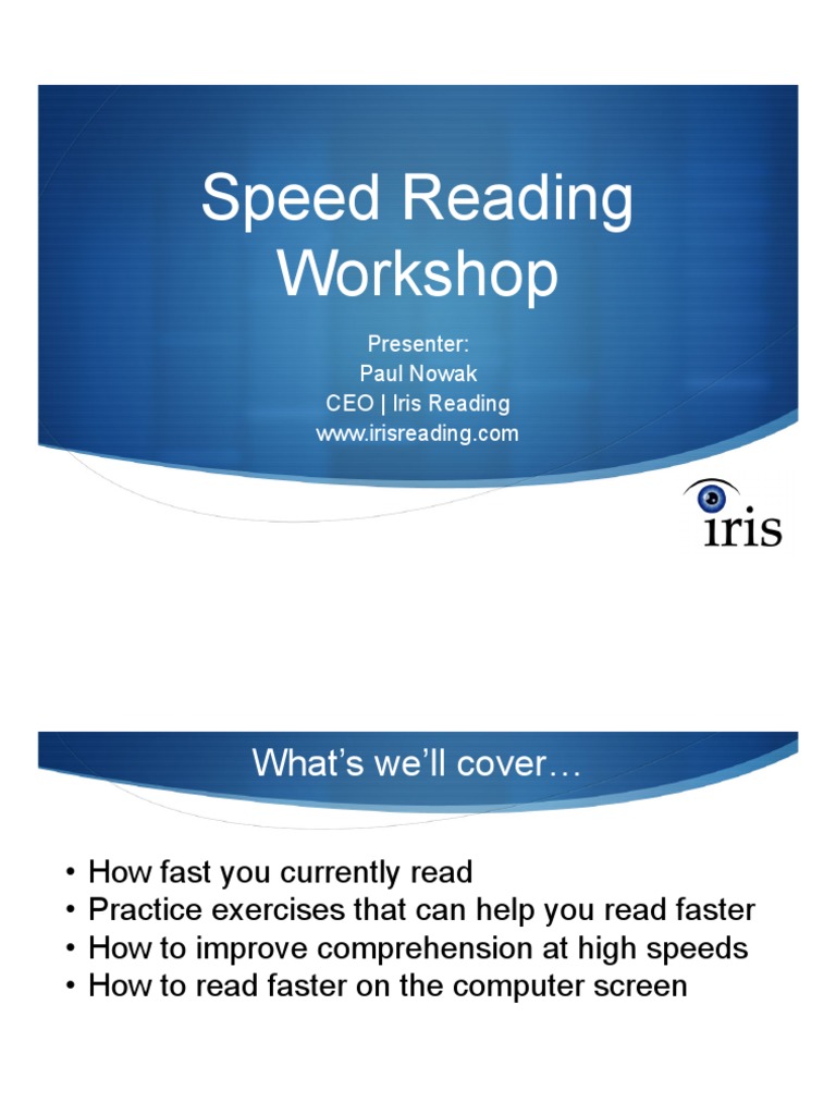 Speed Reading 101 | PDF | Speed Reading | Writing