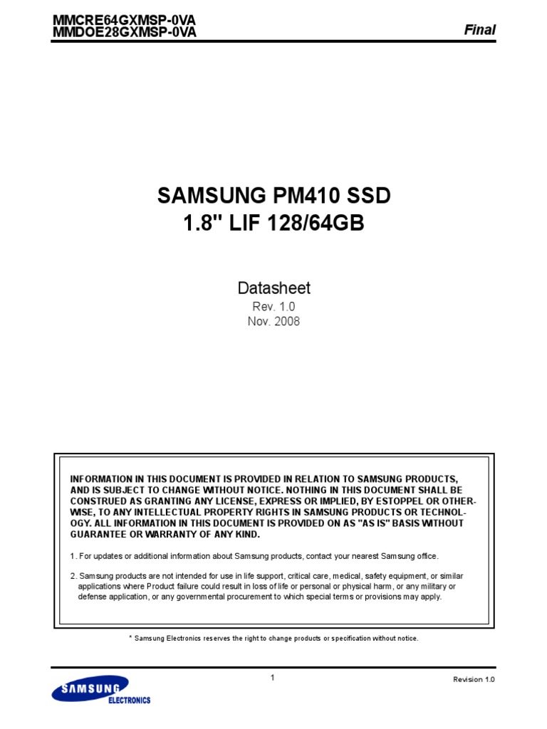 pm410 18 Inch Lif | PDF | Hard Disk Drive | Flash Memory