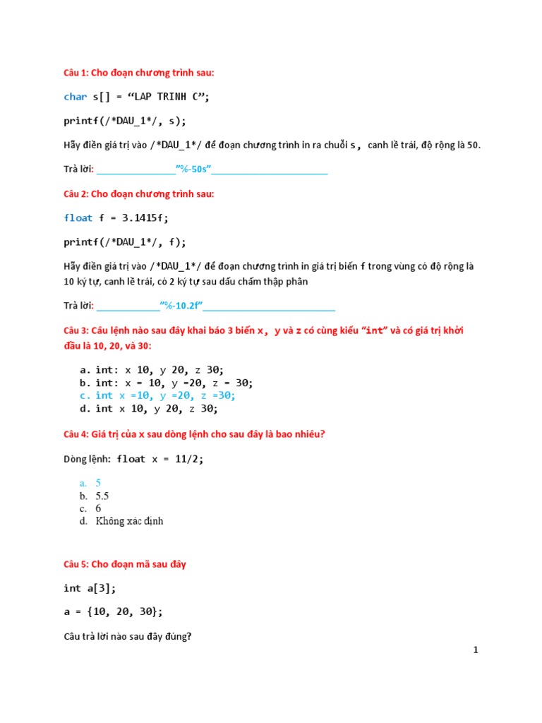 Ontap 2-Đáp Án | PDF