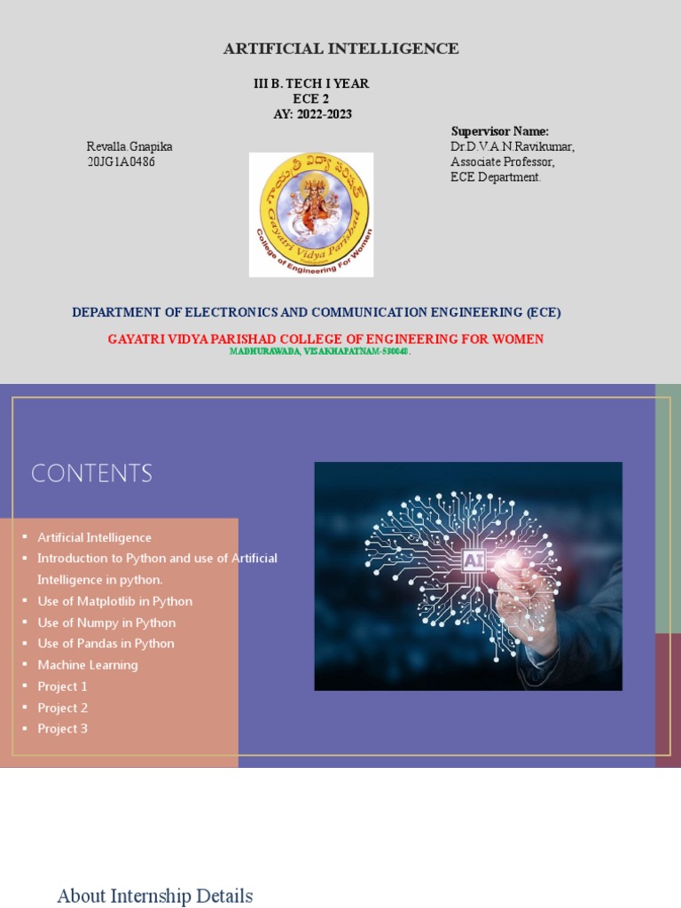 Internship PPT Final of Collage | PDF | Artificial Intelligence ...
