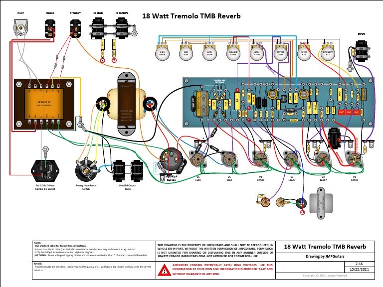 JMPGuitars 18 Watt Tremolo TMB Reverb Layout | PDF | Switch | Electric ...