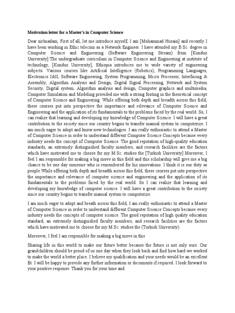Aspiring Master's Student in CS | PDF | Computer Science | Engineering