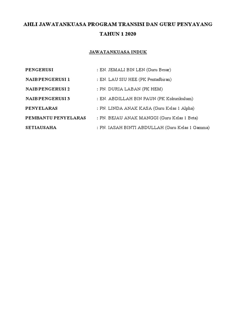 AJK Program Transisi | PDF
