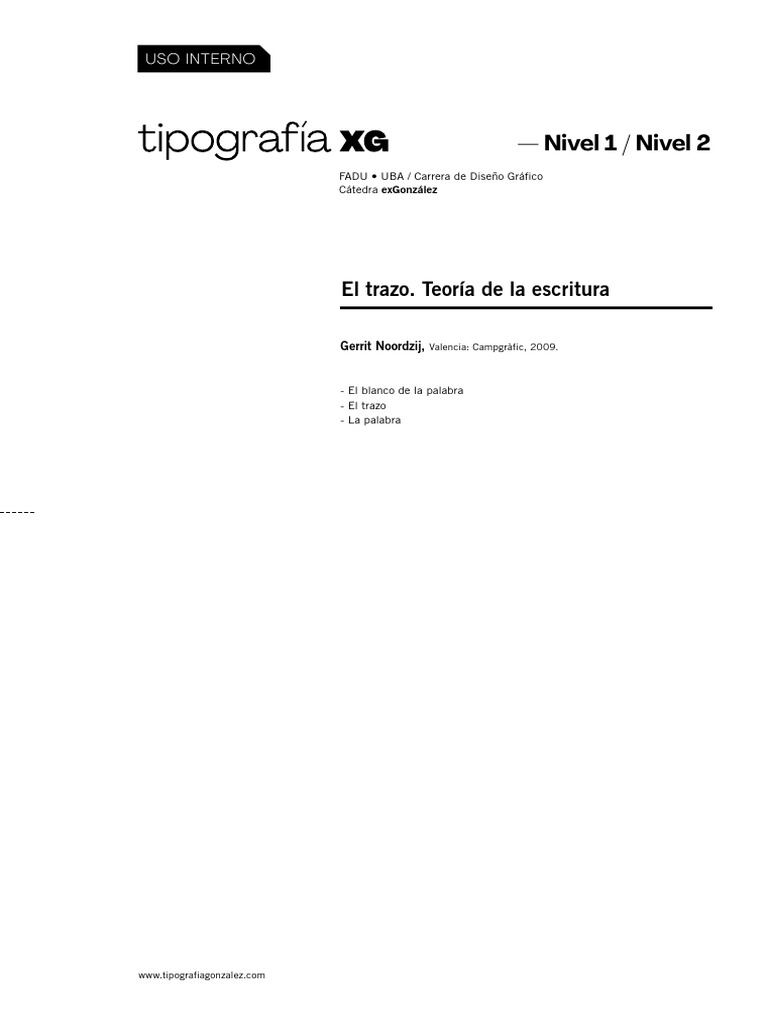 B02 Noordzij El Trazo Teoria de La Escritura | PDF
