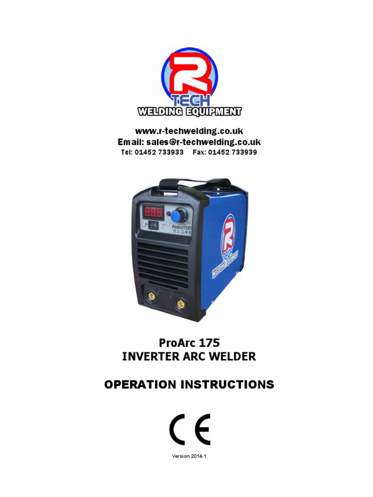 ProArc175 Owners Manual | PDF | Welding | Construction