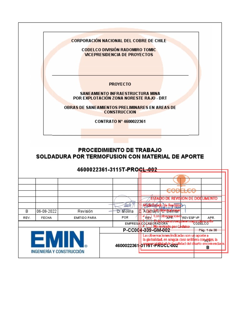P-CC004-339-GM-002 PROC. SOLDADURA POR TERMUFUSION CON MATERIAL DE ...