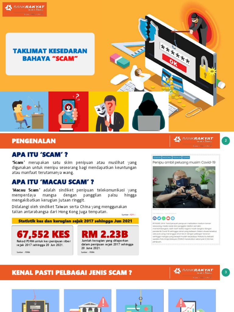 "SCAM": Taklimat Kesedaran Bahaya | PDF