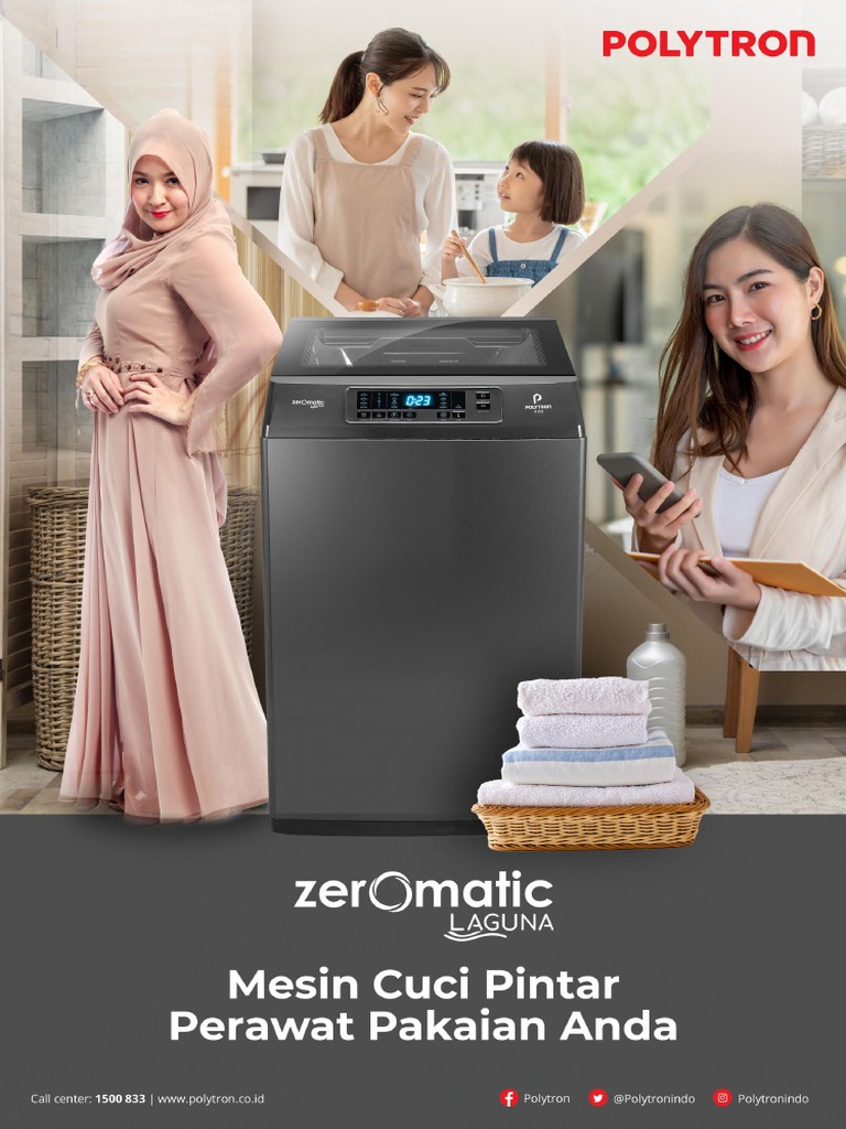 Katalog Mesin Cuci Otomatis 1 Tabung Zeromatic Laguna | PDF
