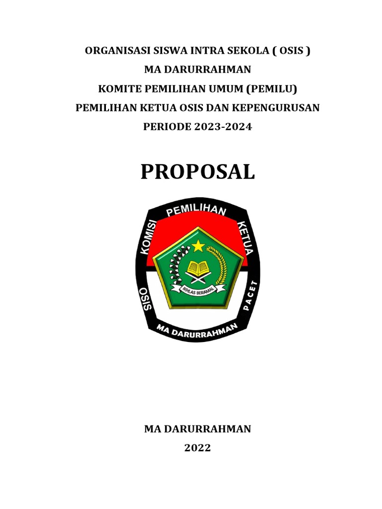 Proposal Pemilihan Osis 2023-2024 PDF | PDF