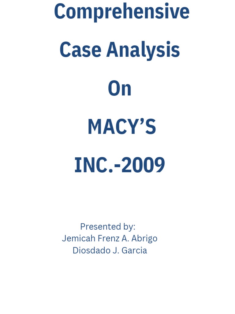 Macy's Inc. | PDF | Macy's | Retail