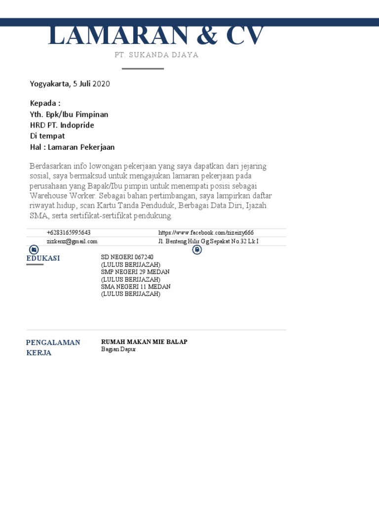 CV Abdul Azis | PDF | Business