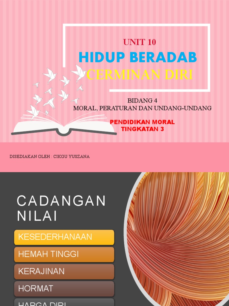 P.MORAL T3 - Unit 10 Hidup Beradab Cerminan Diri | PDF