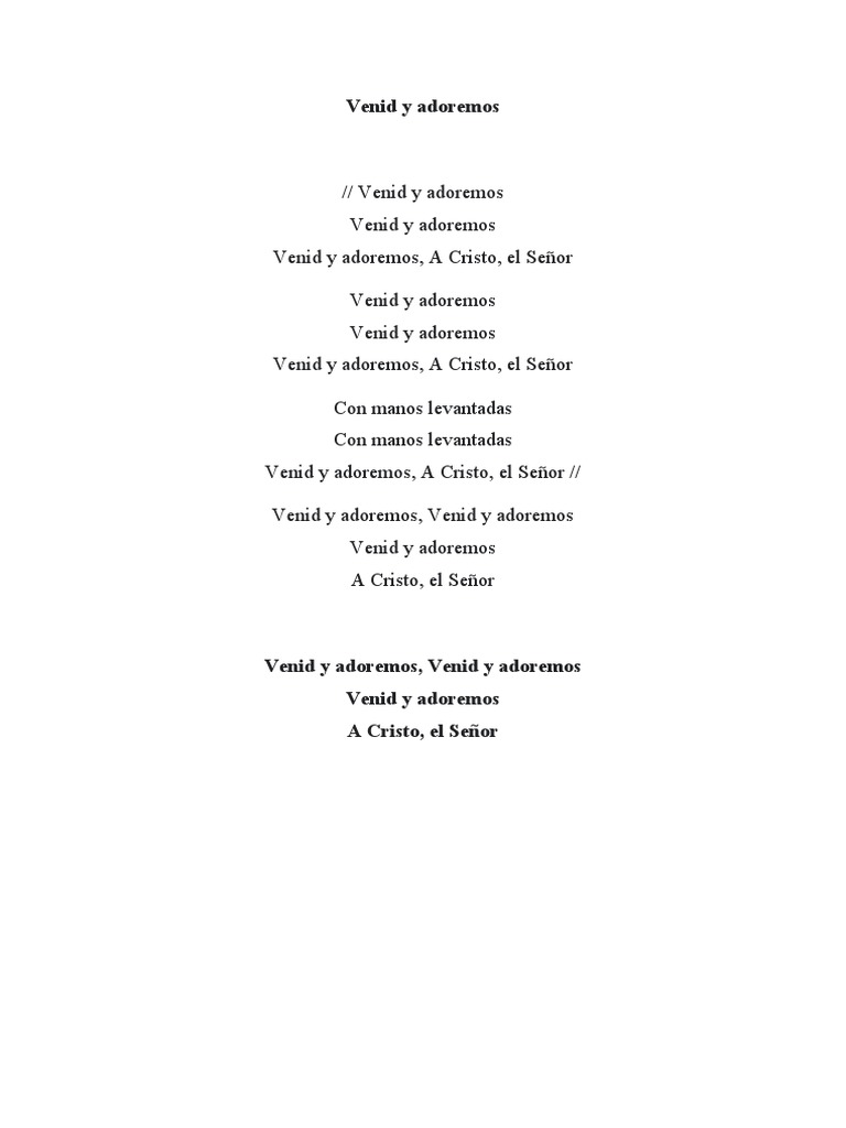 Venid y Adoremos | PDF