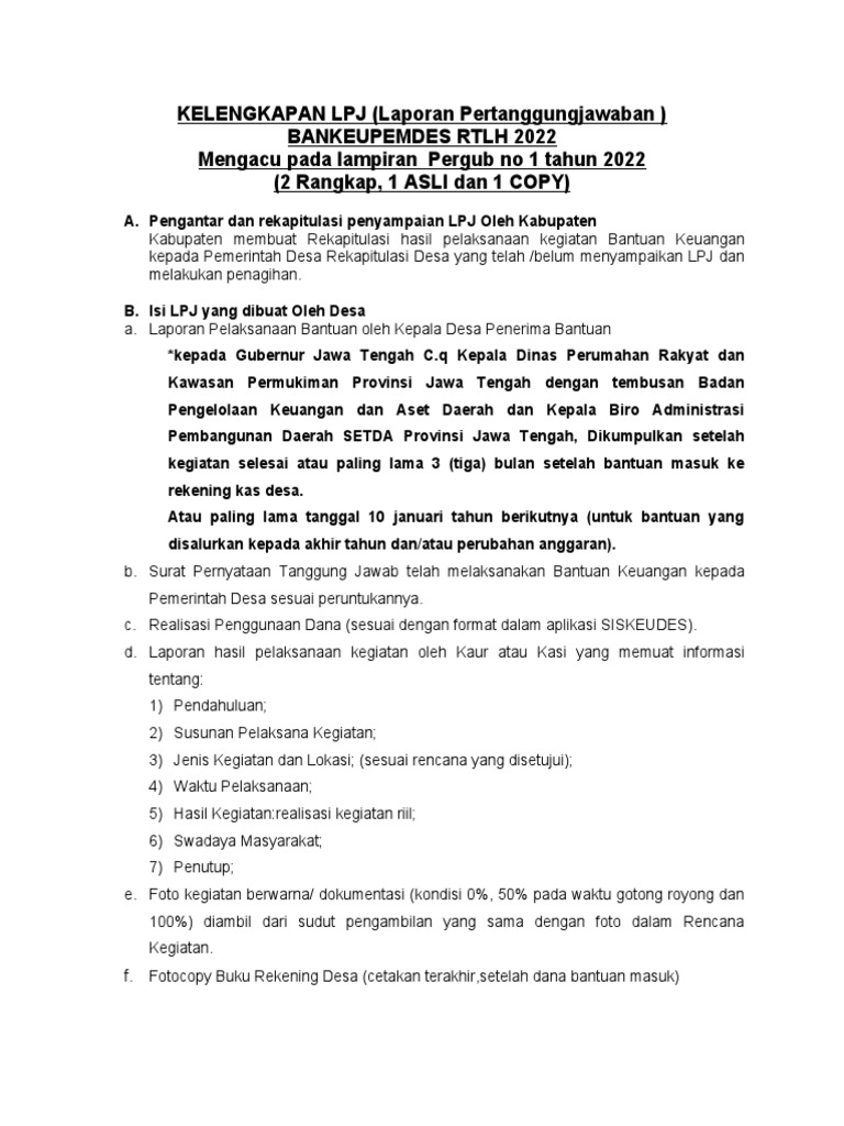 Format LPJ 2022 | PDF