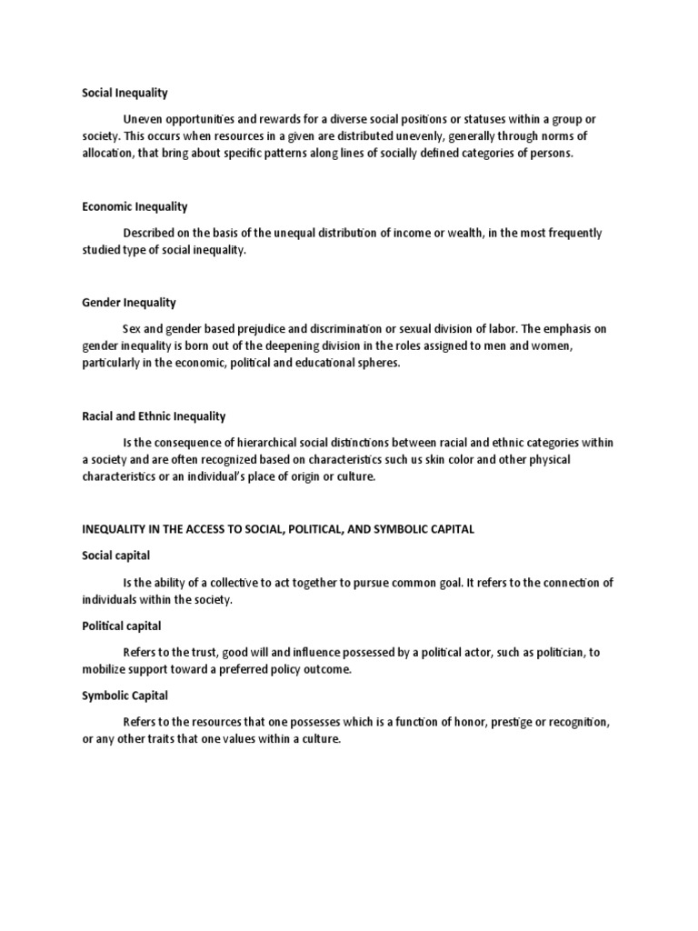 Social Inequality | PDF | Social Inequality | Discrimination & Race ...