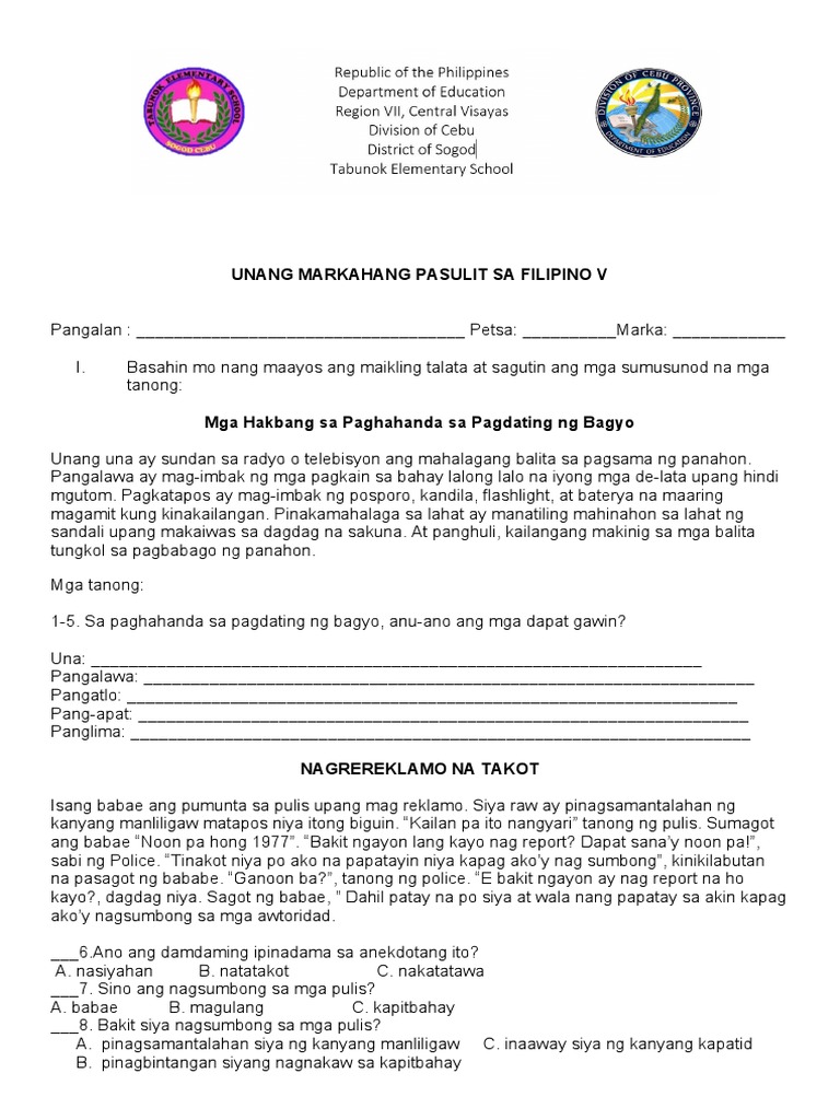 Filipino - 5 | PDF