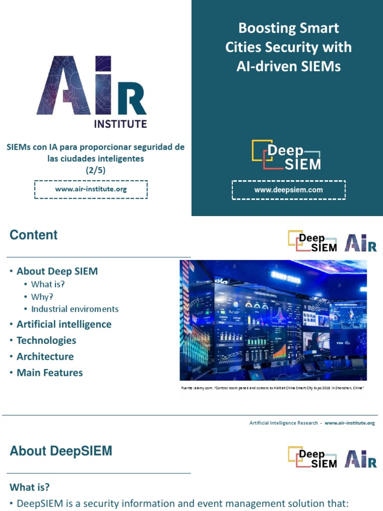 Juan Manuel Corchado - 2 - Presentación DeepSIEM | PDF | Security | Computer Security