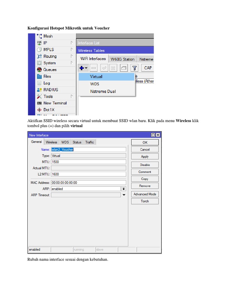 Konfigurasi Mikrotik 2 (Revisi + Mikhmon) | PDF