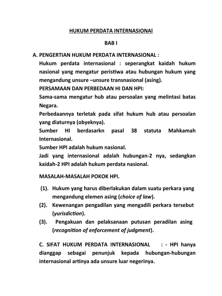 Hukum Perdata Internasional | PDF | Politik