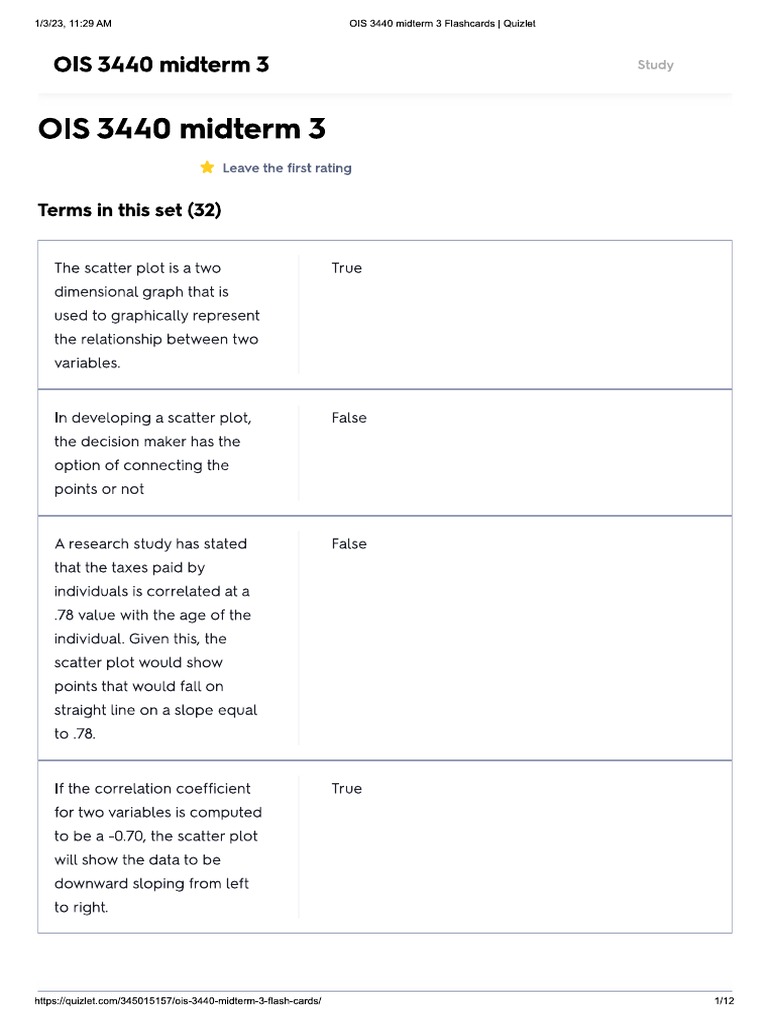 Quizlet-Stats Midterm 3 | PDF