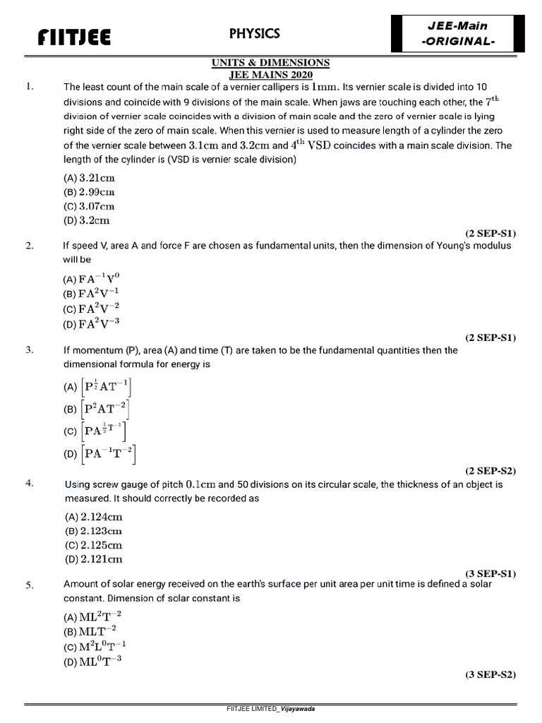 01.phy Jee Main Original 01.02.2021 | PDF | Force | Acceleration